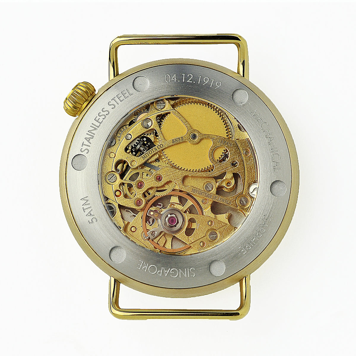 Vario 1918 Pilot Brass Cream Dial with Orange Lume Watch