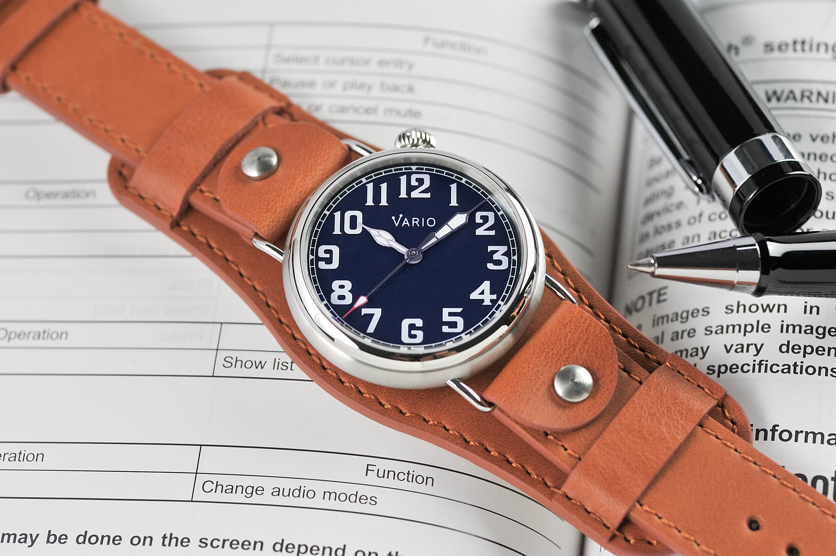 Vario 1918 Pilot Blue Dial with White Lume Watch