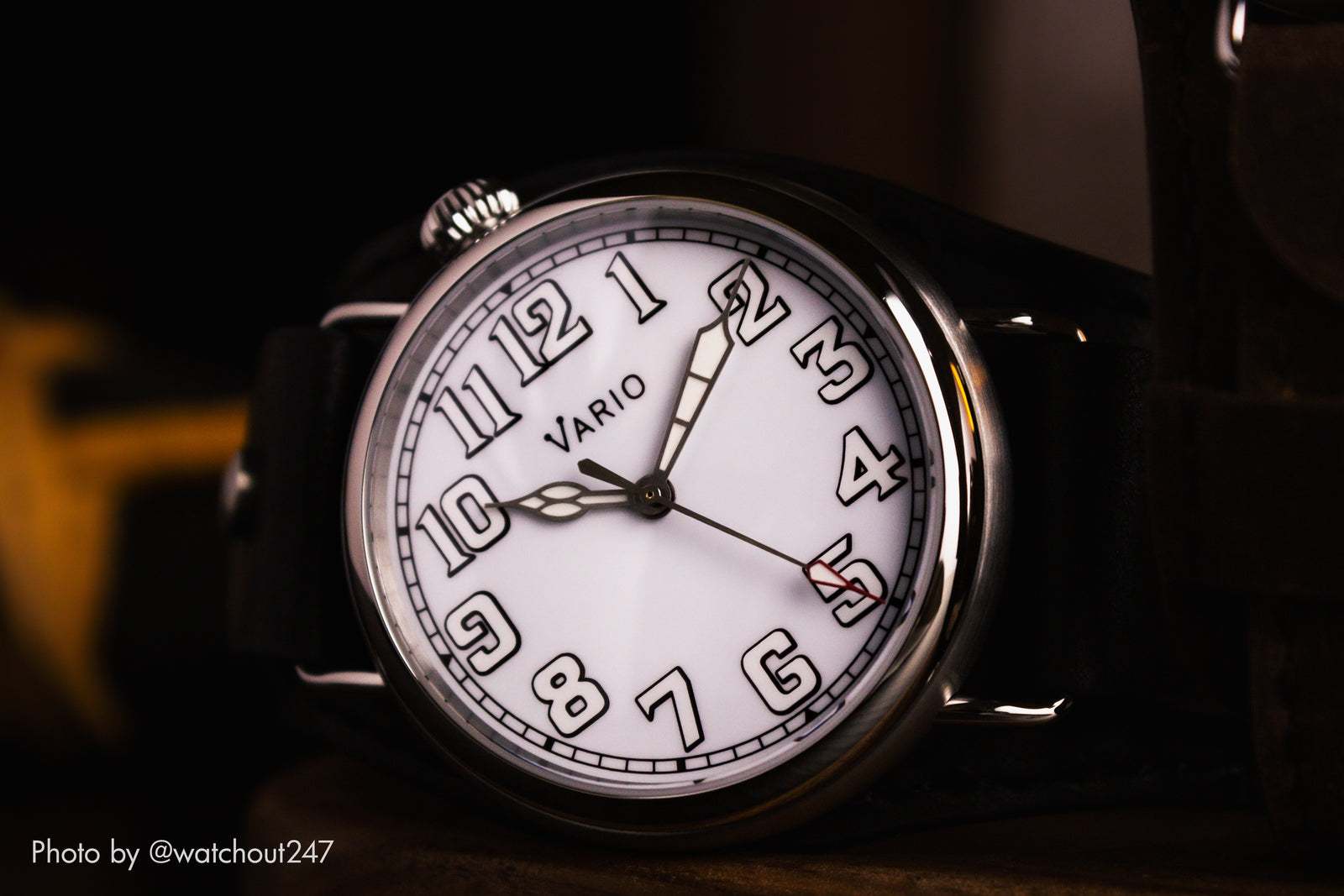 Vario 1918 Pilot White Dial with White Lume Watch