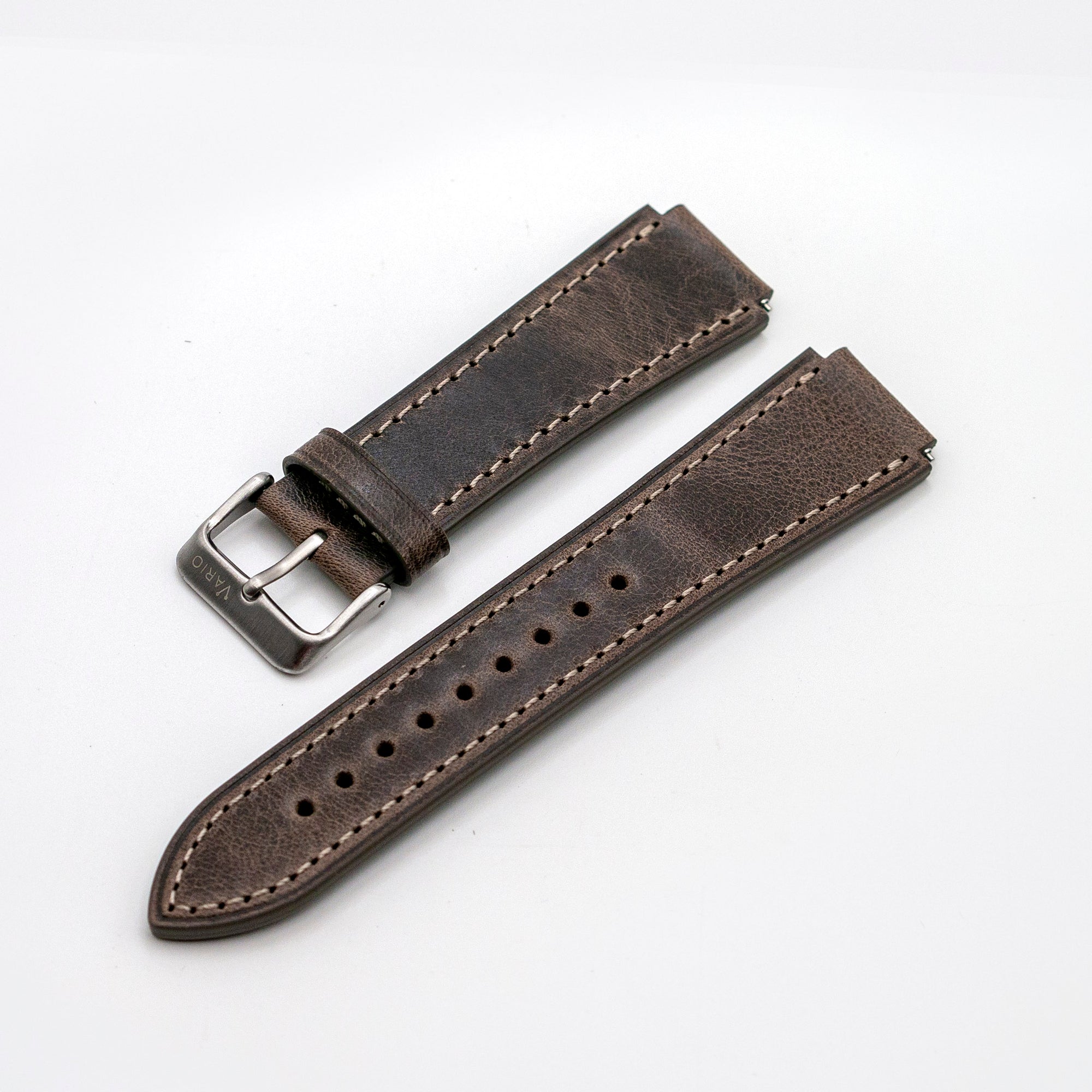 Oiled Leather Hippo Grey Watch Strap for Casio® AE1200WH World Time Wa