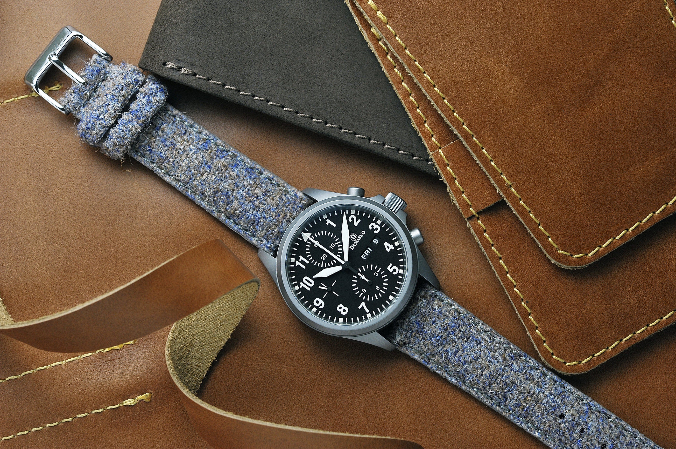 Harris Tweed Oatmeal Brown Watch Strap