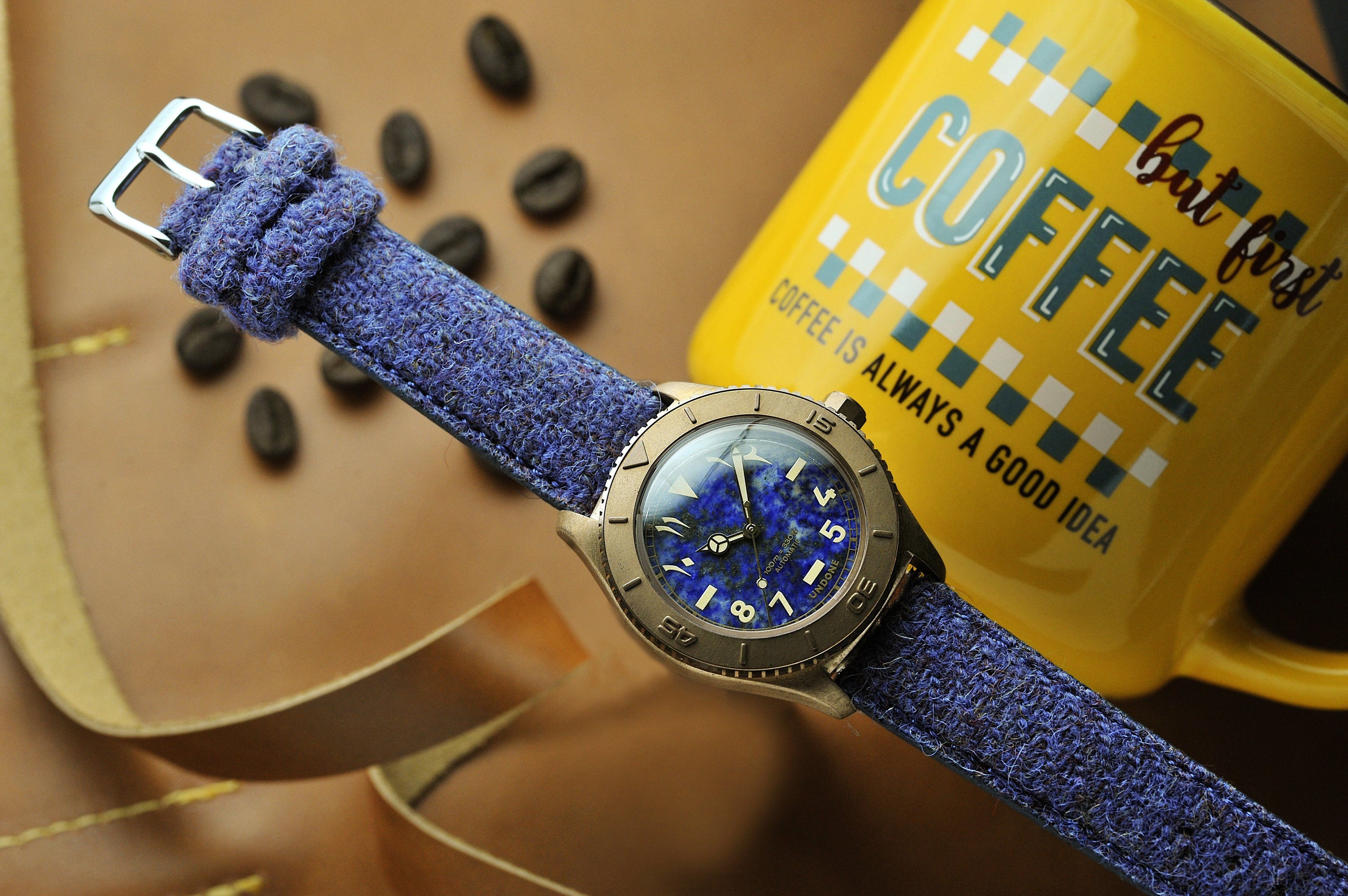 Harris Tweed Cobalt Blue Watch Strap