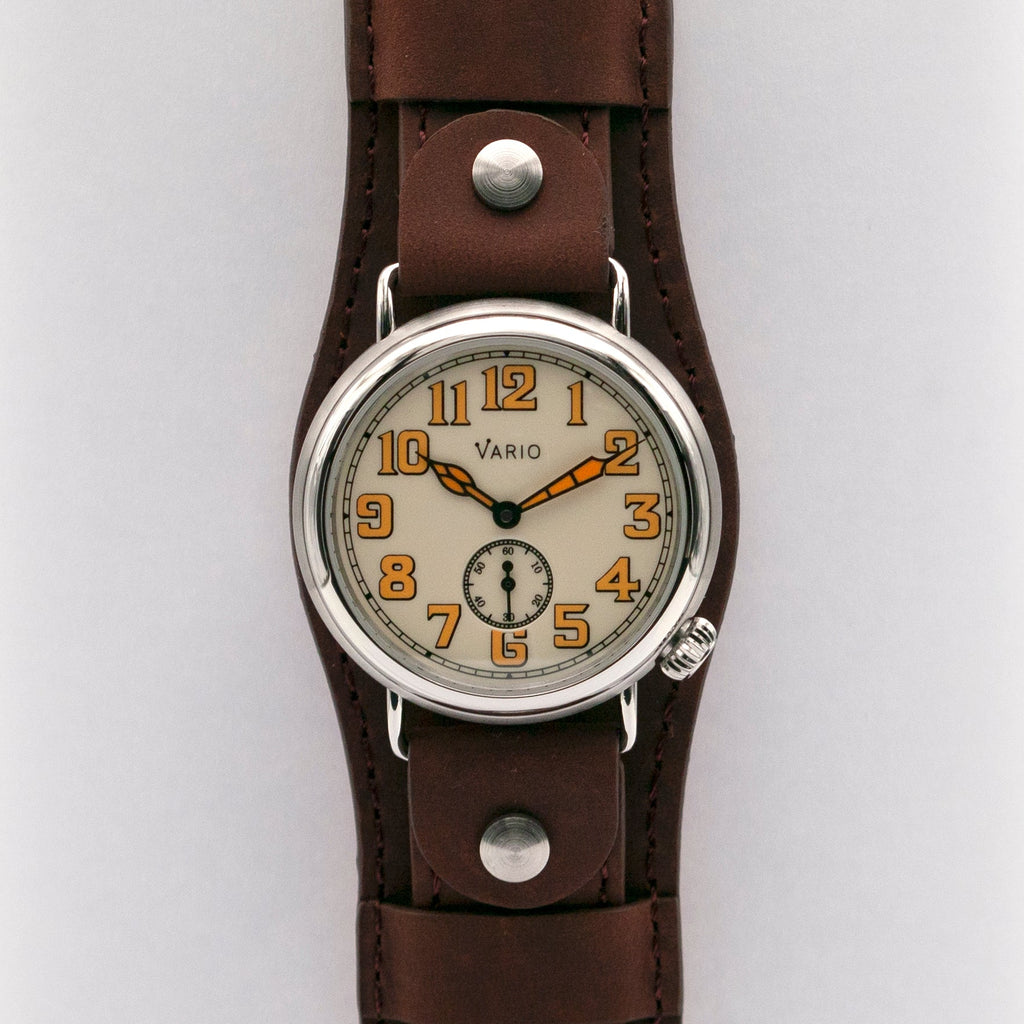 Vario 1918 Trench Cream Dial with Orange Lume Watch