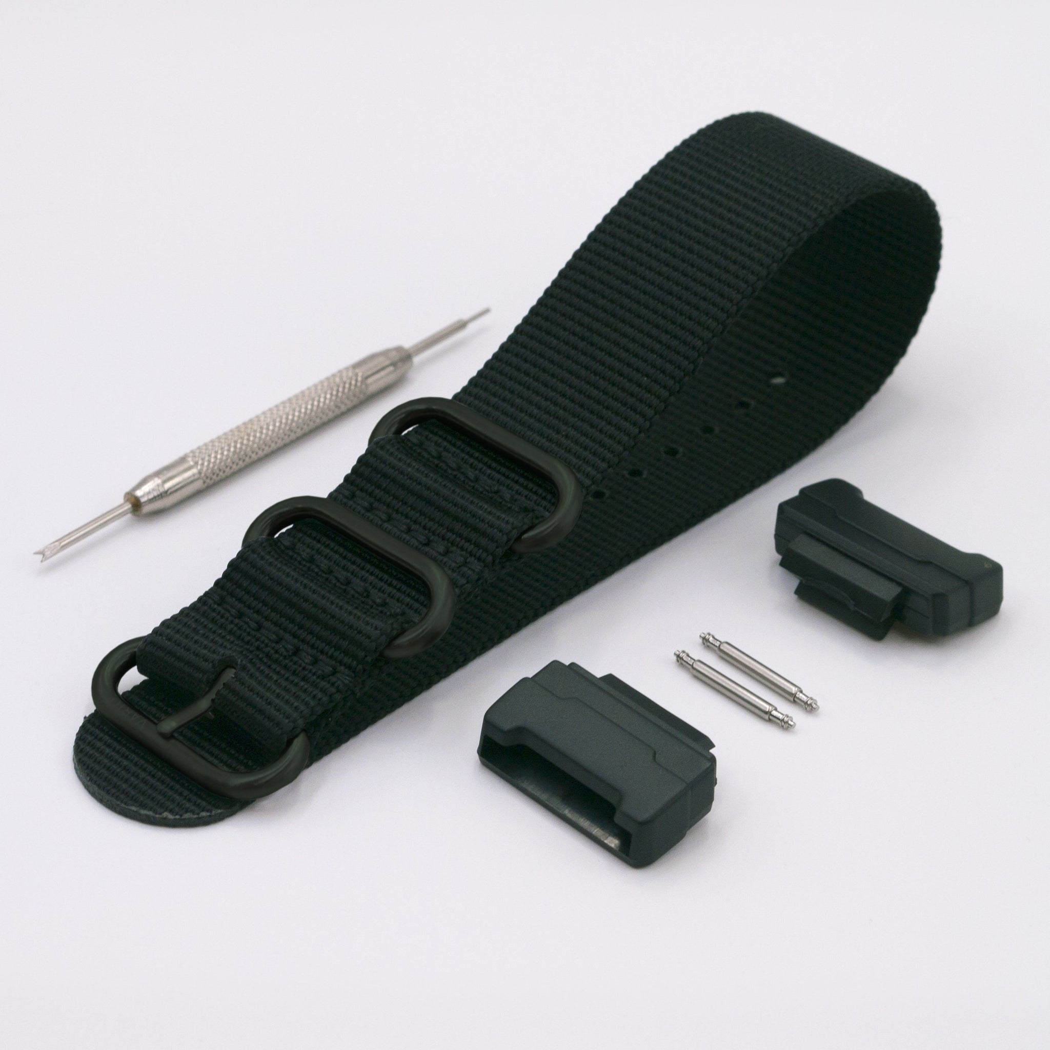 Buy G Shock Straps | Ballistic Coal Black G-Shock Watch Strap | Vario