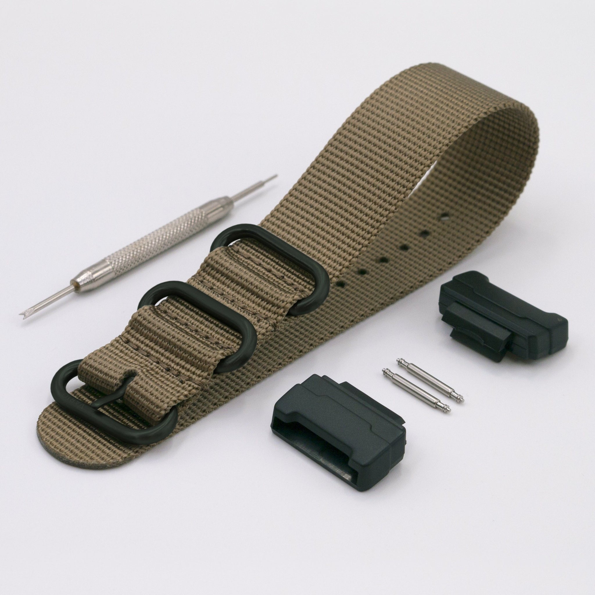 Luxury G Shock Straps | Kahki Brown G-Shock Watch Strap | Vario