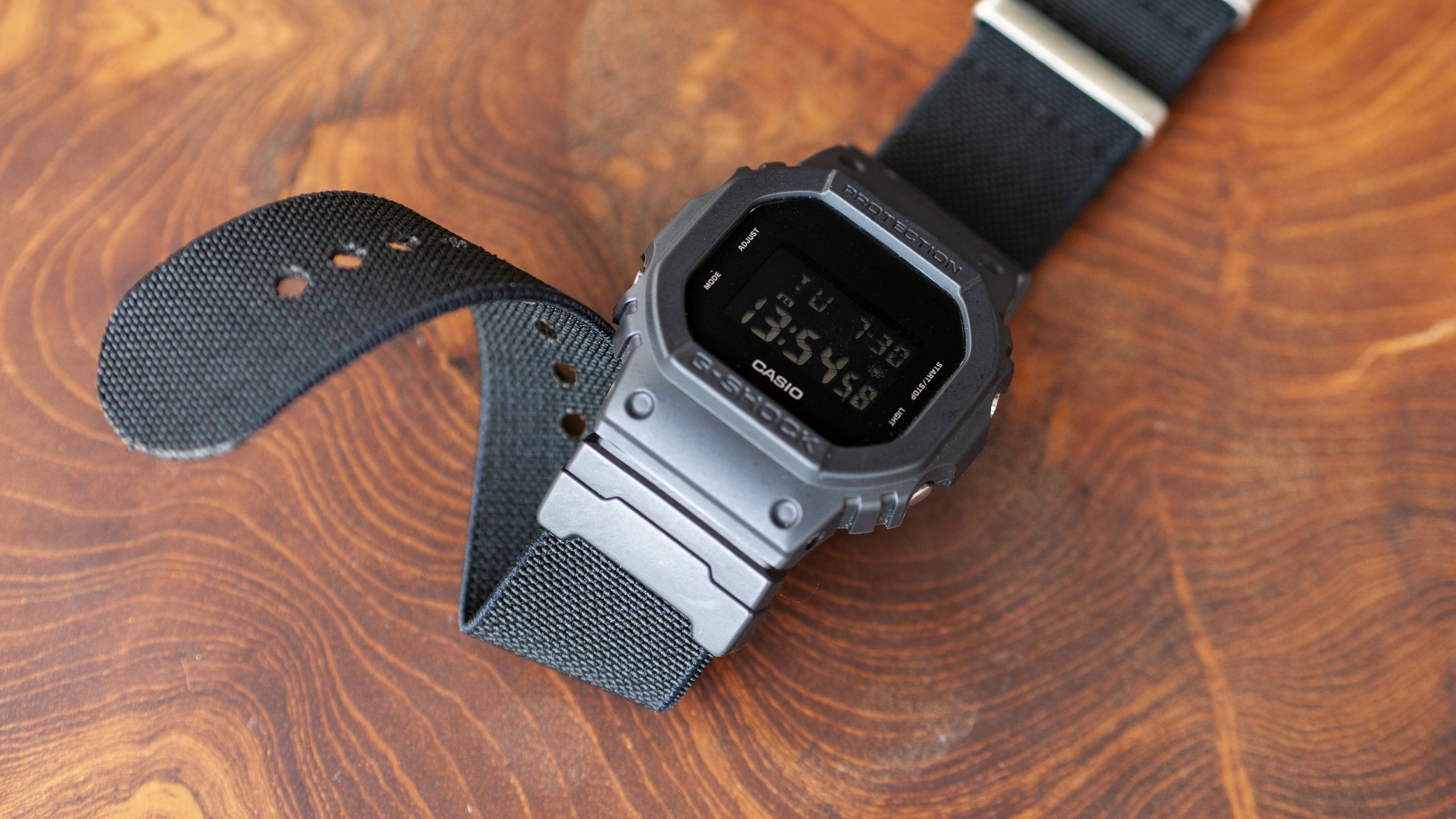 G-Shock Straps Free Shipping | Elastic Coal Black G-Shock Watch Strap