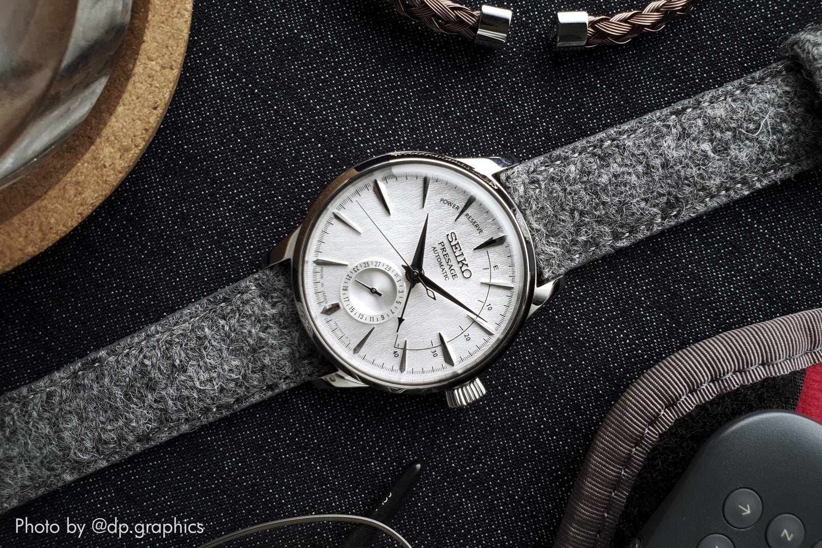 Harris Tweed Ash Grey Watch Strap | Harris Tweed Watch Bands