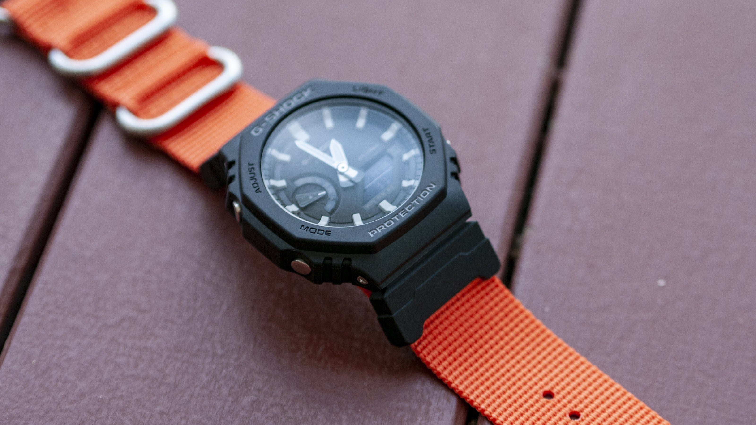 Ballistic Nylon Fire Orange Watch Strap with Casio® G-Shock Compatible