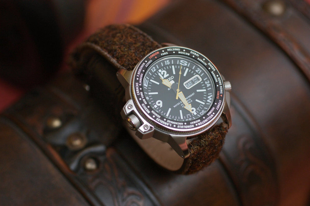 Harris Tweed Pecan Brown Watch Strap | Harris Tweed Watch Bands