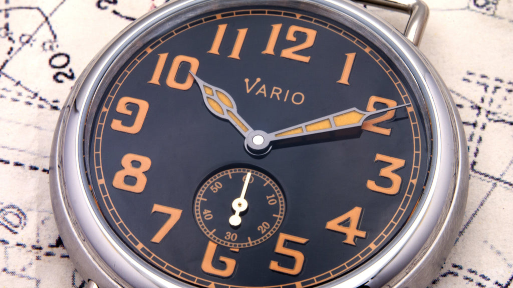 Vario 1918 Trench Black Dial with Orange Lume Watch
