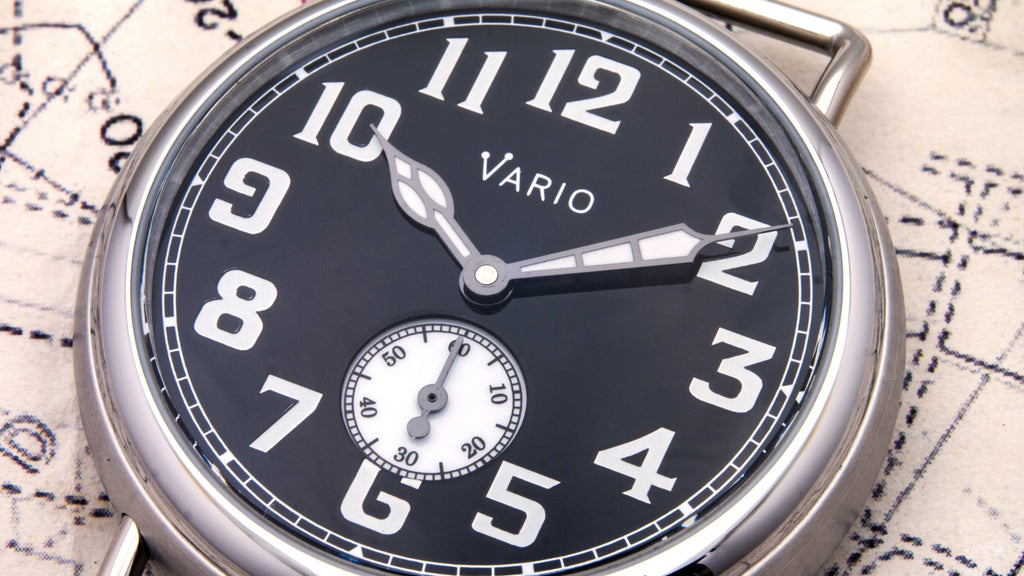 Vario 1918 Trench Black Dial with White Lume Watch