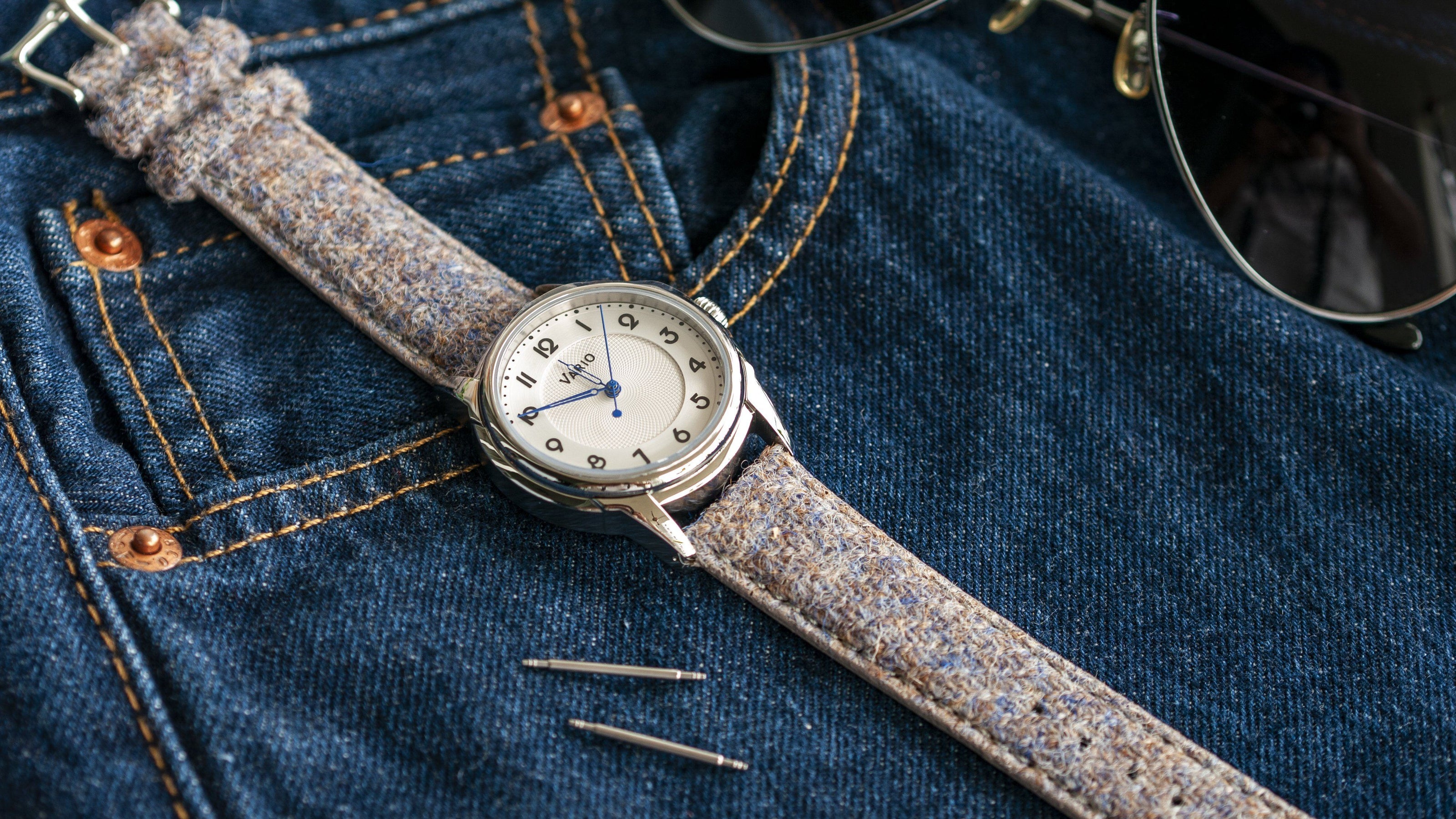 Harris Tweed Oatmeal Brown Watch Strap