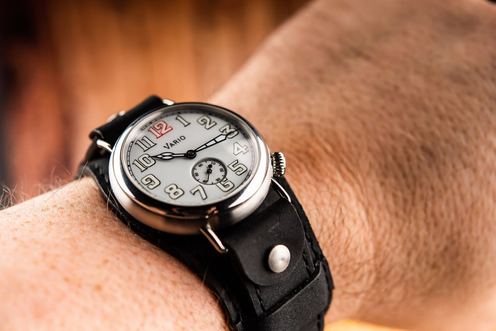 Vario 1918 Trench White Dial with White Lume Watch