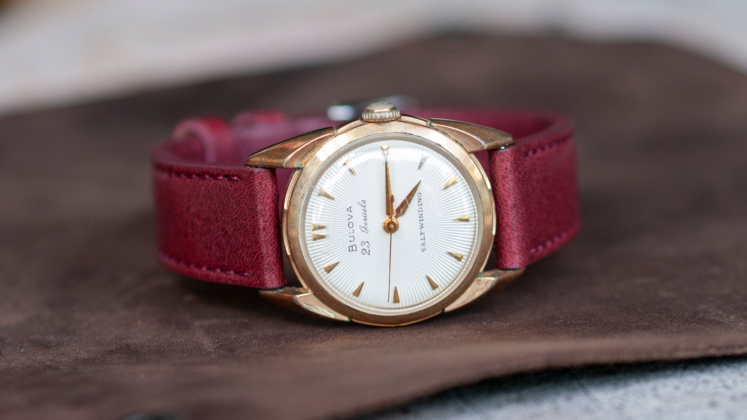 Vintage Italian Leather Watch Strap | Red | Vario