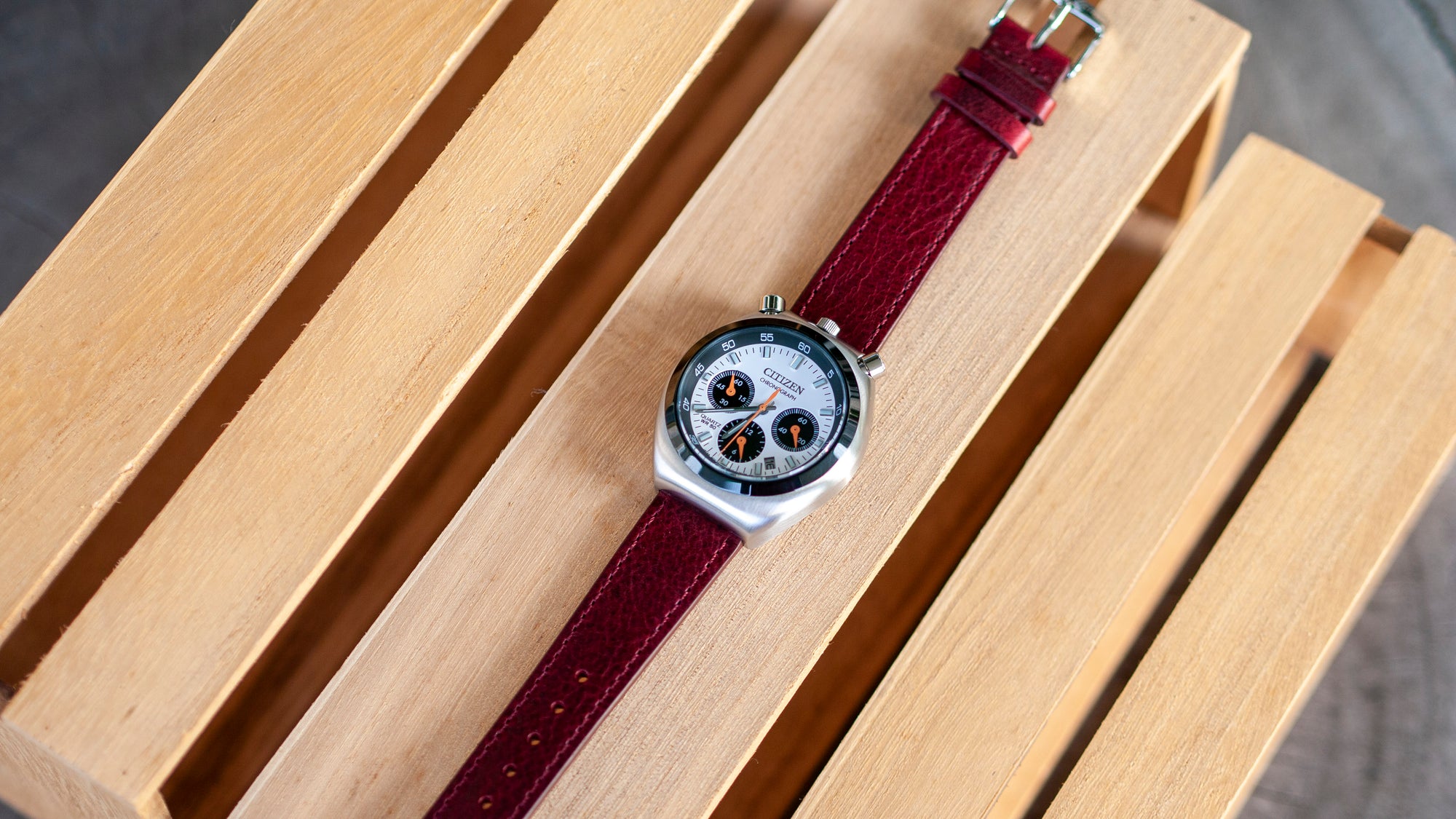 Vintage Italian Leather Watch Strap | Red | Vario