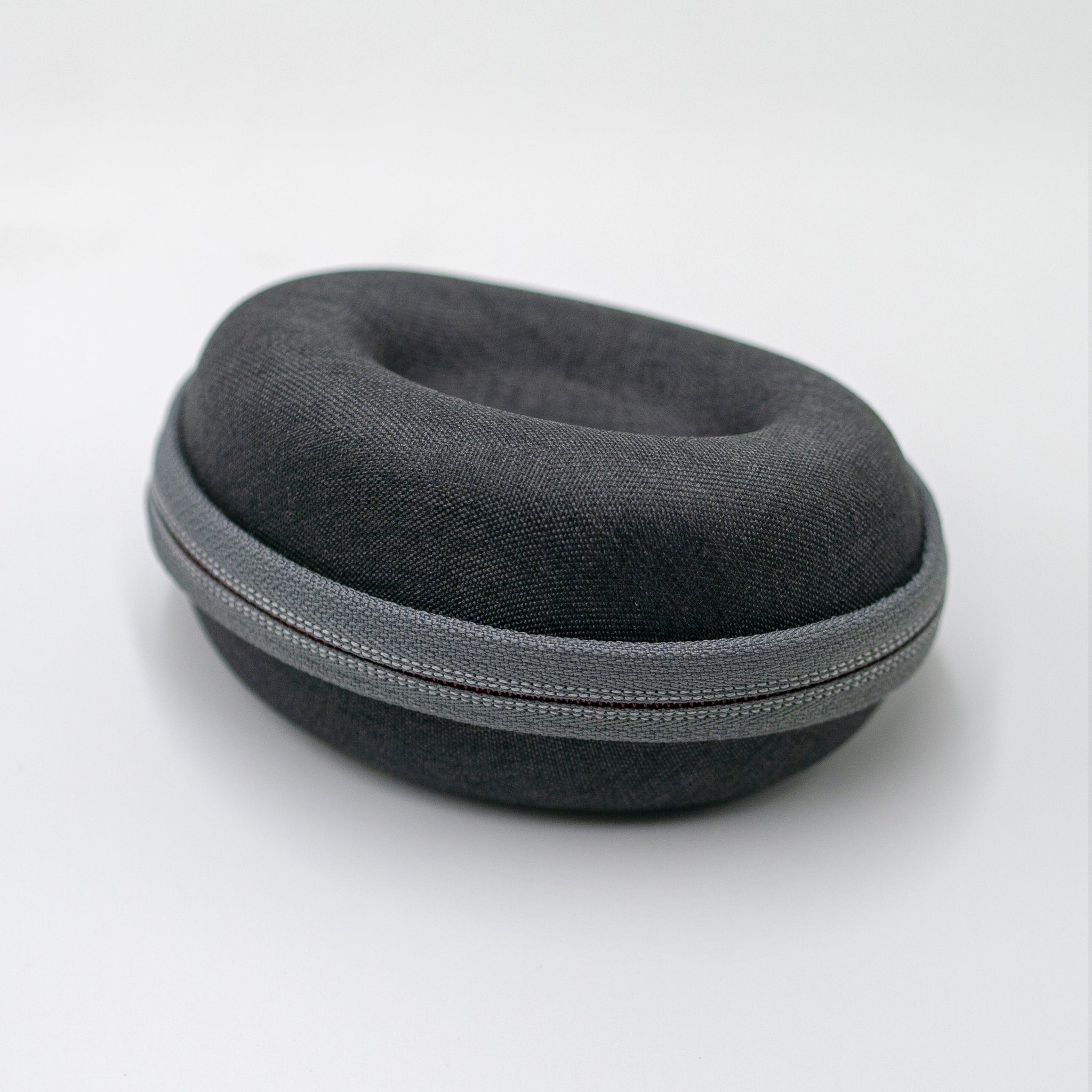 Deluxe Charcoal Black with Grey Zipper Watch Travel Case