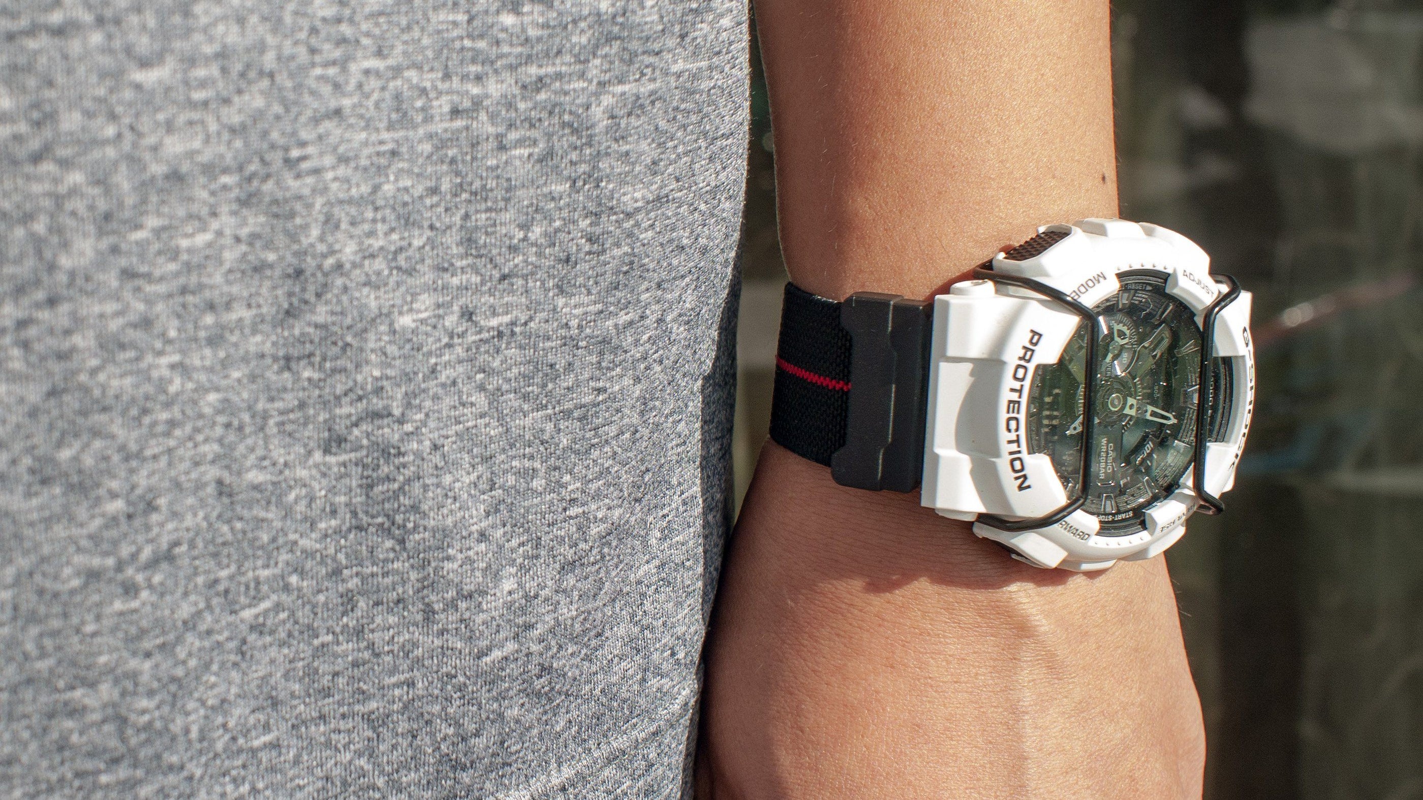 G-Shock Straps Free Shipping | Elastic Coal Black G-Shock Watch Strap
